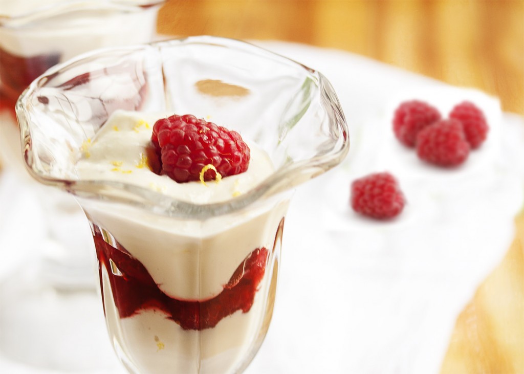 Raspberry Parfait with Ricotta Cream - Just a Little Bit of Bacon