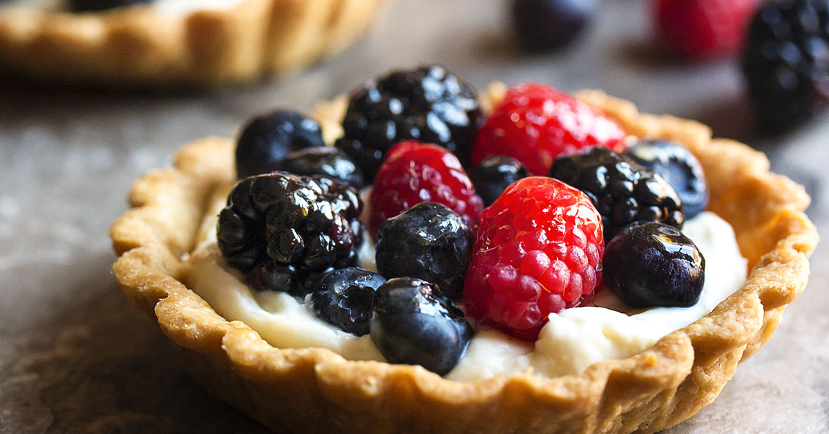 Mascarpone Fruit Tarts with Mixed Berries - Just a Little Bit of Bacon