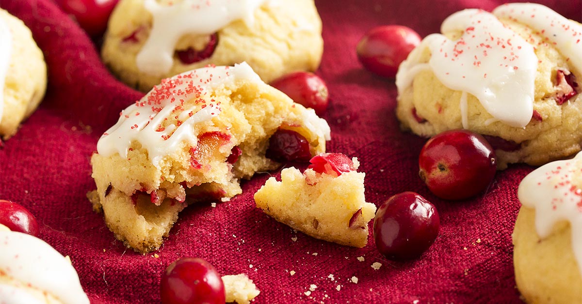 Fresh Cranberry Cookies - Just a Little Bit of Bacon