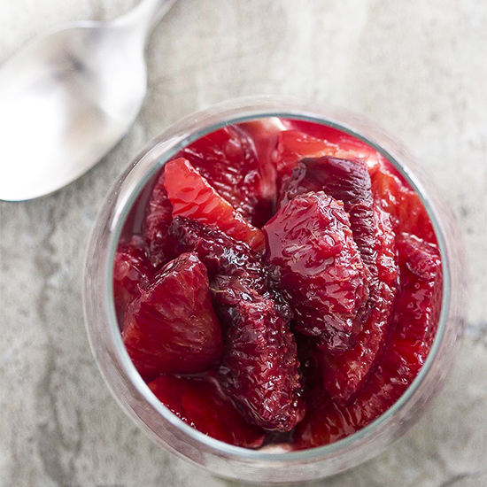 Cinnamon Spiced Blood Orange Compote with Mascarpone Mousse - Just a ...