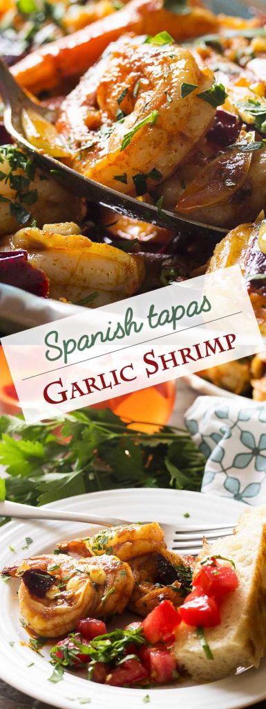 Spanish Garlic Shrimp with Paprika Tapas - Just a Little Bit of Bacon