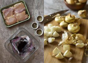 Greek Chicken Stifado (Stew) - Just a Little Bit of Bacon