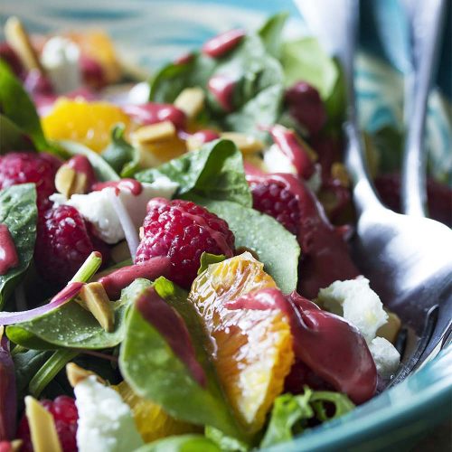 Fresh Raspberry Balsamic Vinaigrette - Just a Little Bit of Bacon