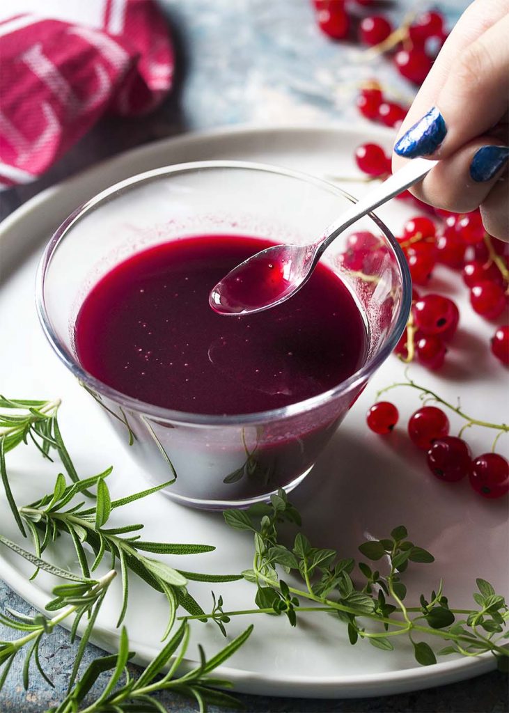 Fresh Red Currant Sauce for Meat and Fish - Just a Little Bit of Bacon
