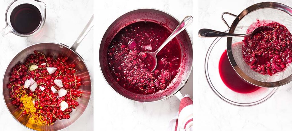 Fresh Red Currant Sauce for Meat and Fish - Just a Little Bit of Bacon