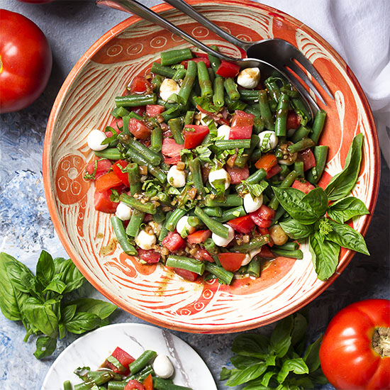 Italian Green Bean and Tomato Salad with Balsamic Dressing - Just a ...