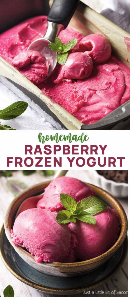 Raspberry Frozen Yogurt - Just a Little Bit of Bacon