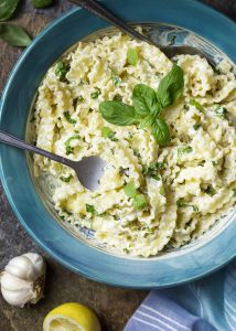 Lemon Ricotta Pasta with Fresh Herbs - Just a Little Bit of Bacon