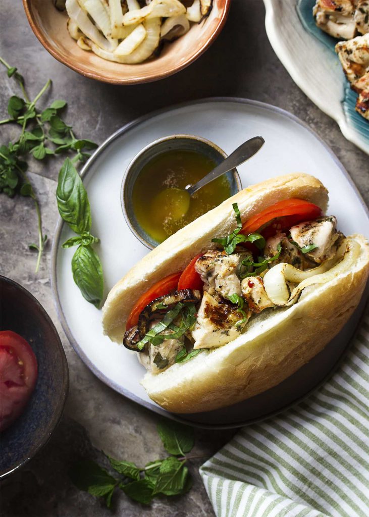 Grilled Chicken Spiedies - Just a Little Bit of Bacon